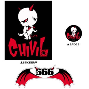 CHIVIL ステッカー・缶バッチセット [FTTE666] | キャラクターグッズ販売のジーストア｜GEE!STORE